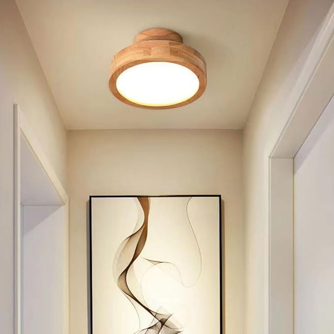 Modern LED Ceiling Light made of Wood – Misterlamp Toronto